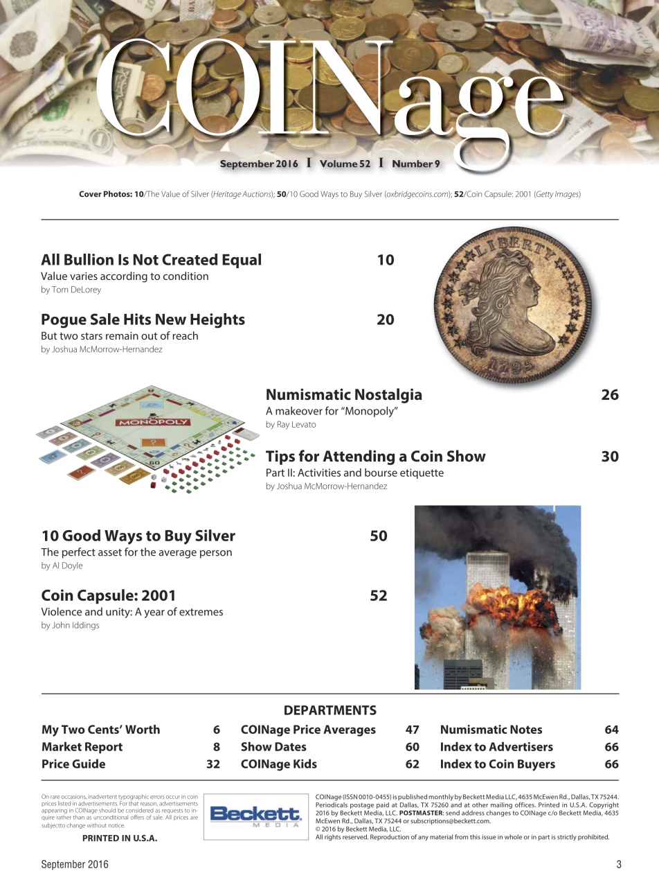COINage Magazine - September 2016 Back Issue