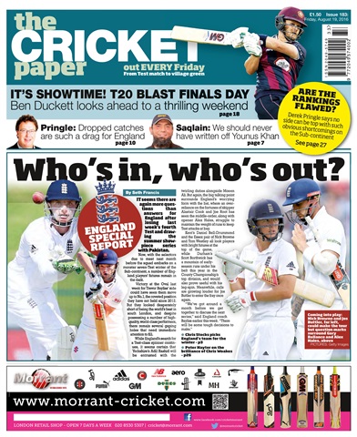 The Cricket Paper Magazine - 19th August 2016 Back Issue