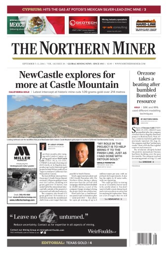 The Northern Miner Magazine - Vol. 102 No. 30 Back Issue
