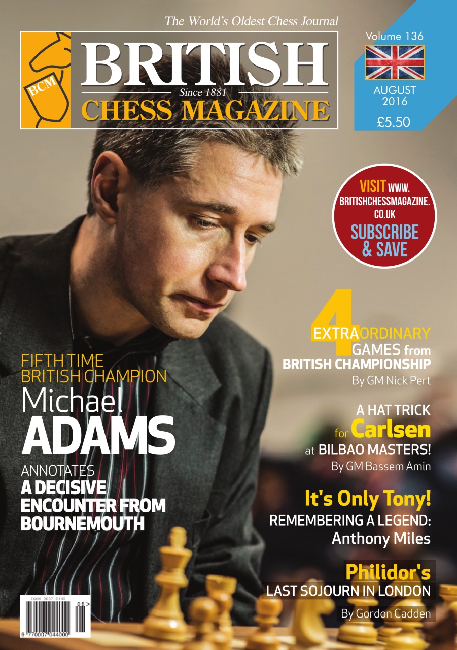 British Chess Magazine - August 2016 Back Issue