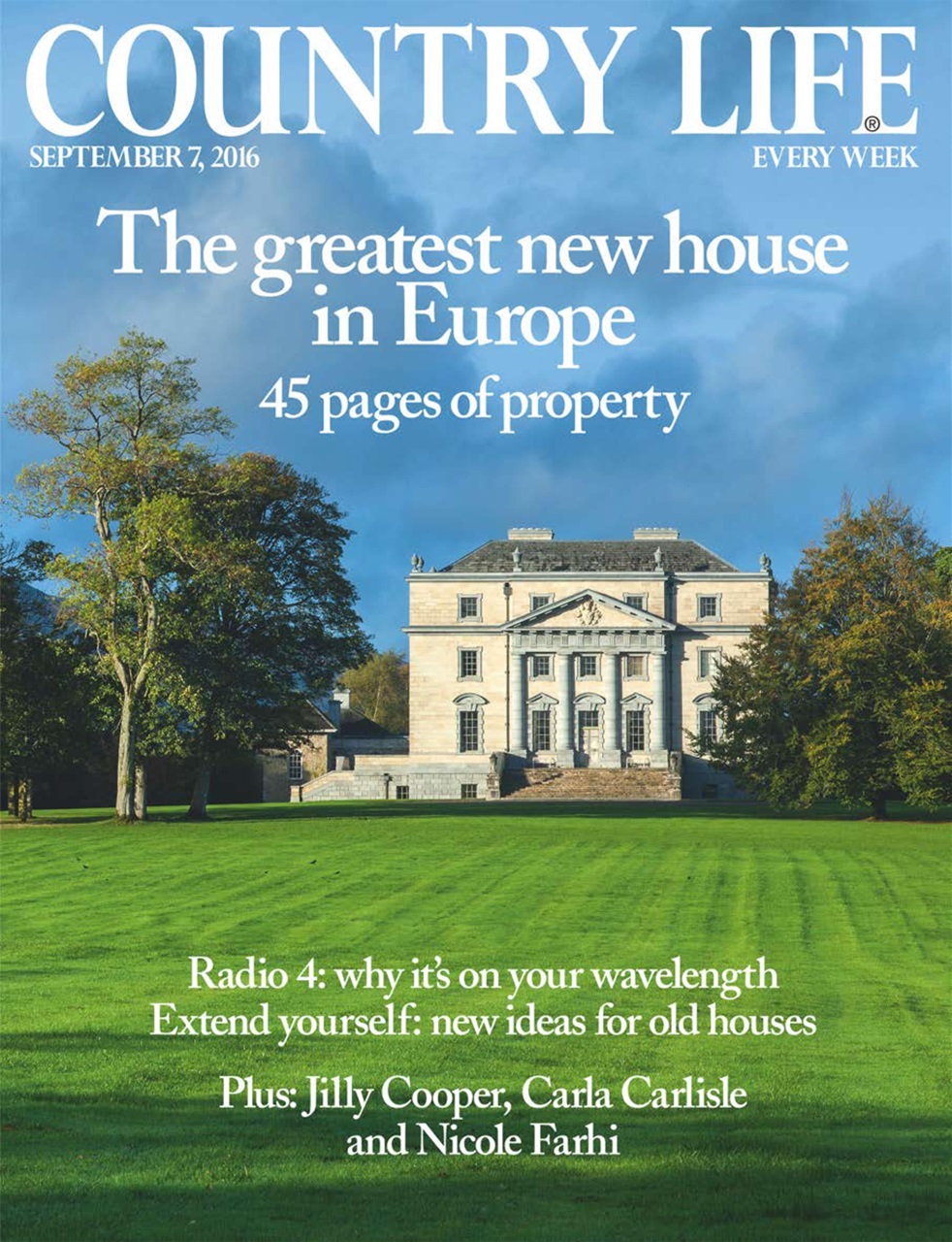 Country Life Magazine - 7th September 2016 Back Issue