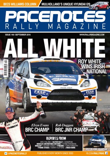 Pacenotes Rally magazine - Issue 148 - Sept 2016 Back Issue