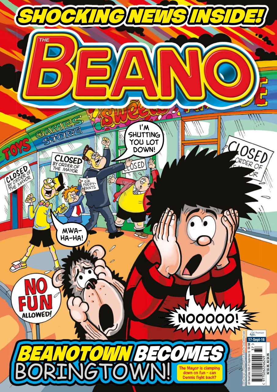 Beano Magazine - 17th September 2016 Back Issue