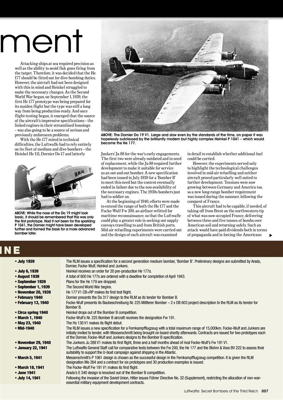 Aviation Classics Magazine - Luftwaffe: Secret Bombers of the Third ...
