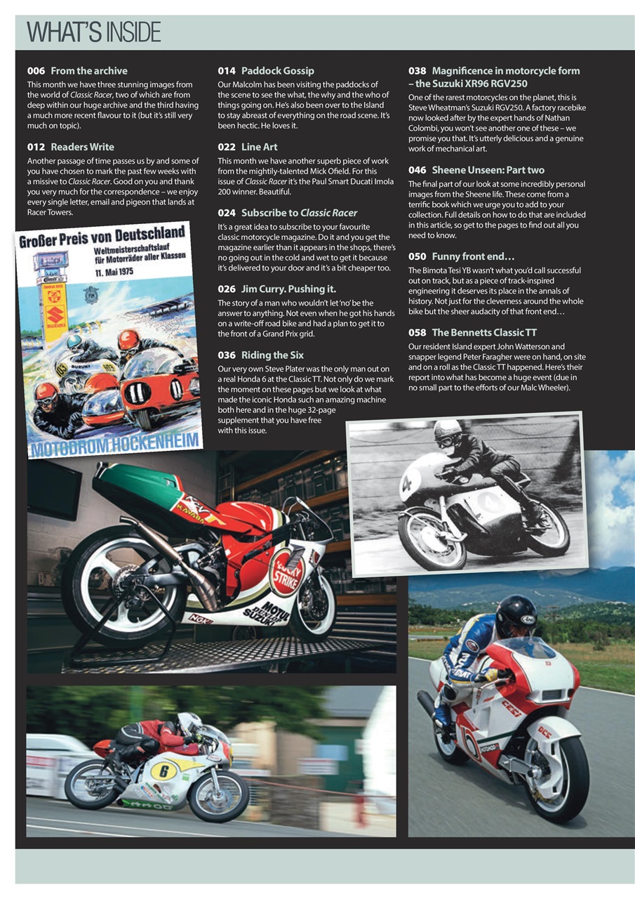 Classic Racer Magazine - November / December 2017 Back Issue