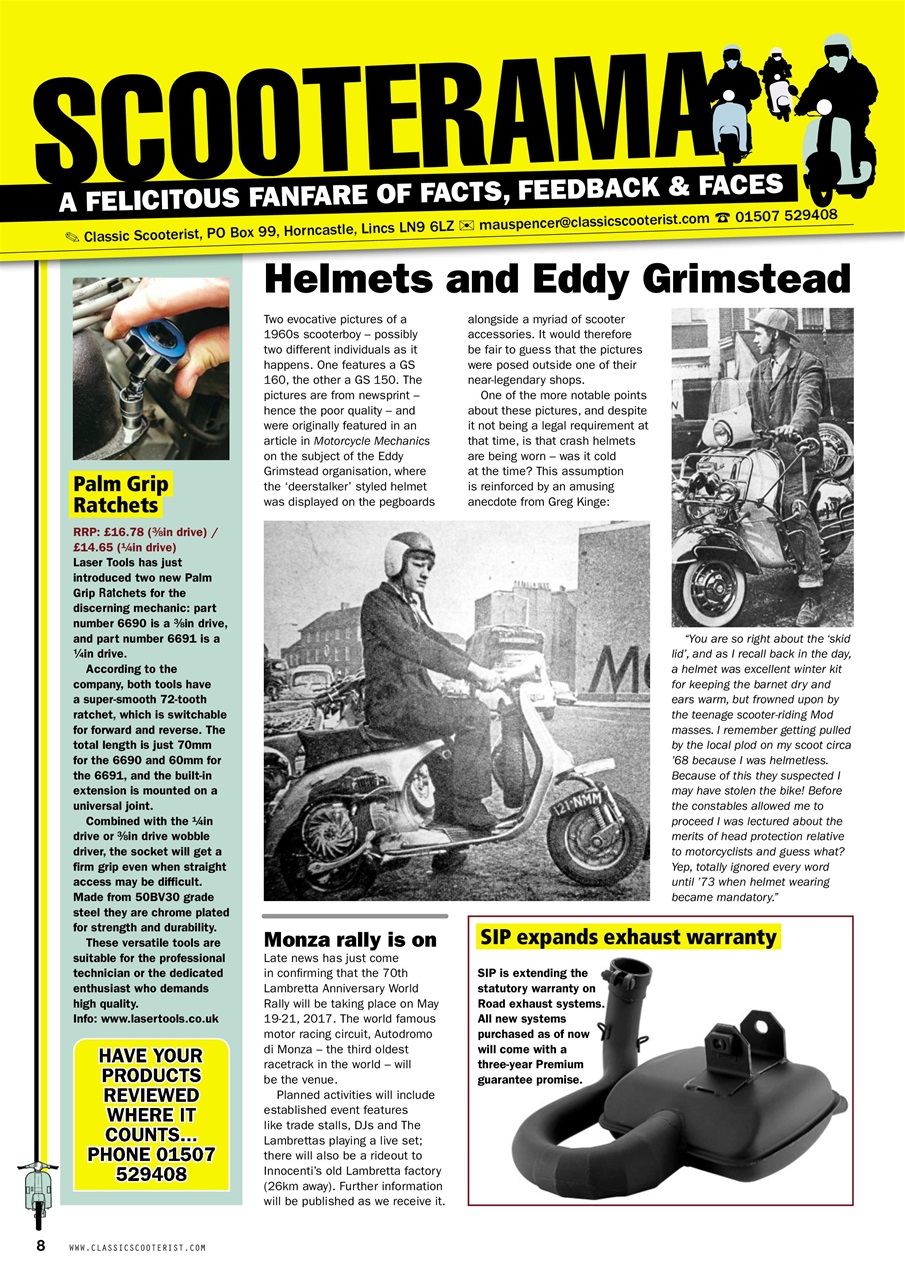 Classic Scooterist Magazine - February / March 2017 Back Issue