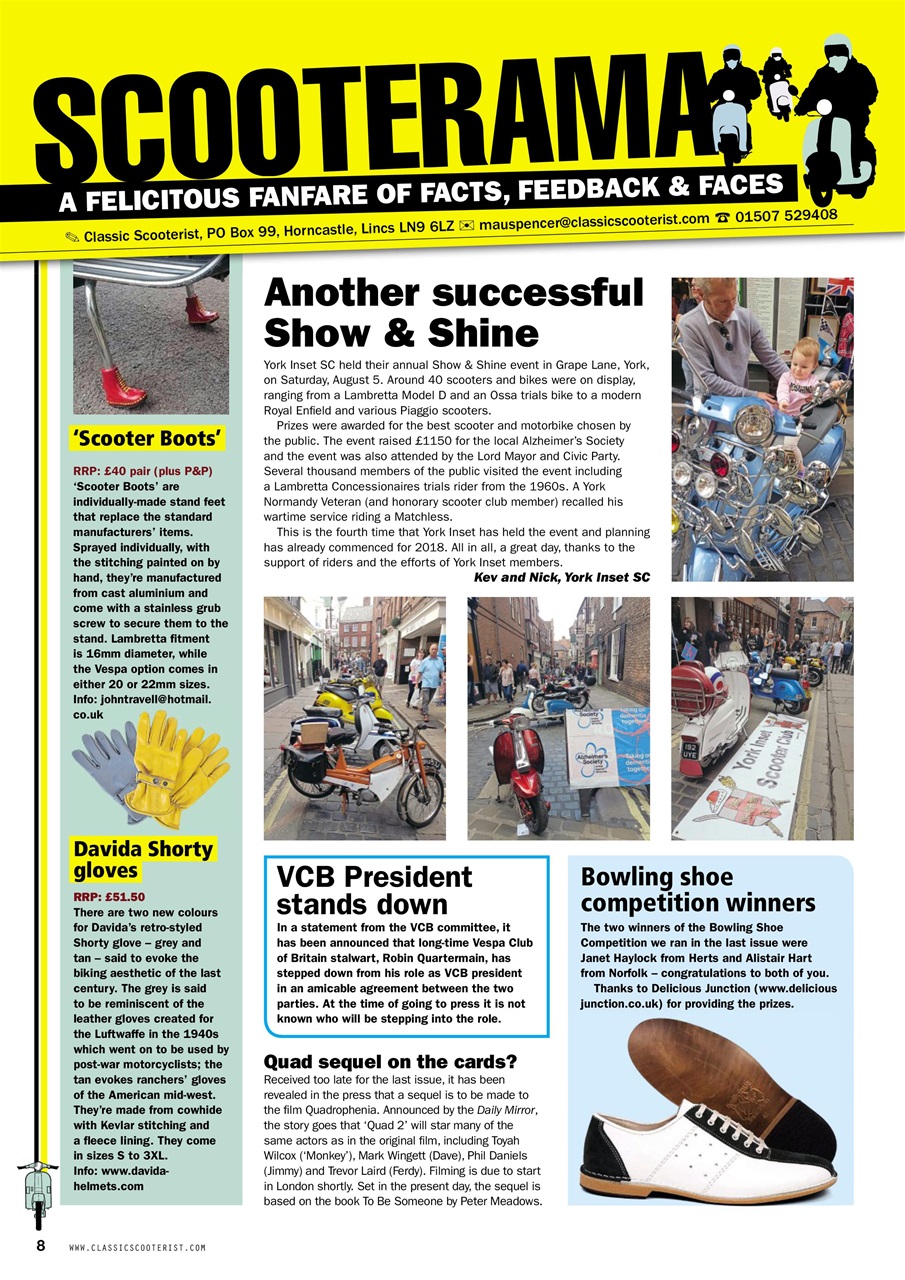 Classic Scooterist Magazine - October / November 2017 Back Issue
