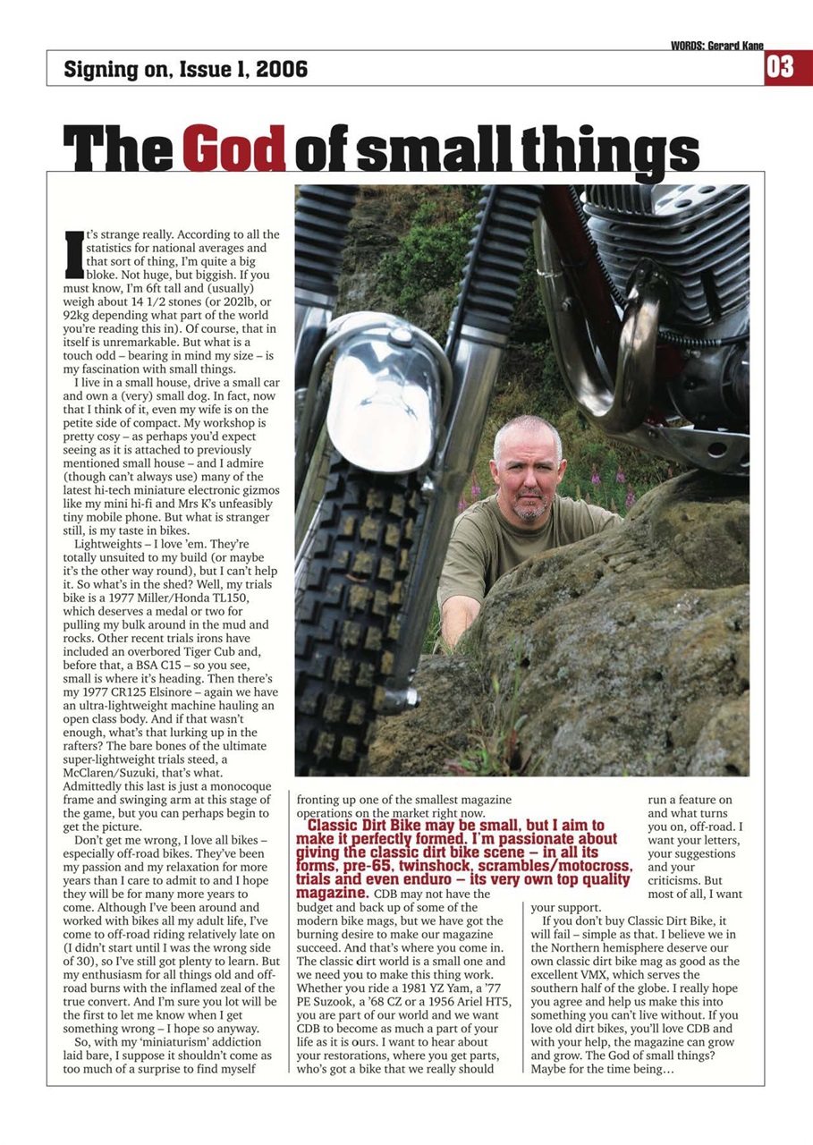 Classic Dirt Bike Magazine - Issue 1 Back Issue