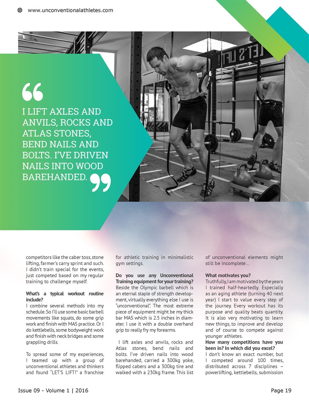 Unconventional Athletes Magazine - UnconventionalAthletes.com Issue 9 ...
