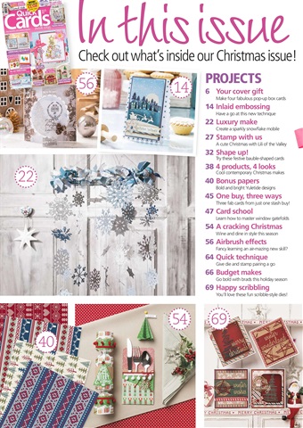 Quick Cards Made Easy Magazine - Christmas 2016 Back Issue