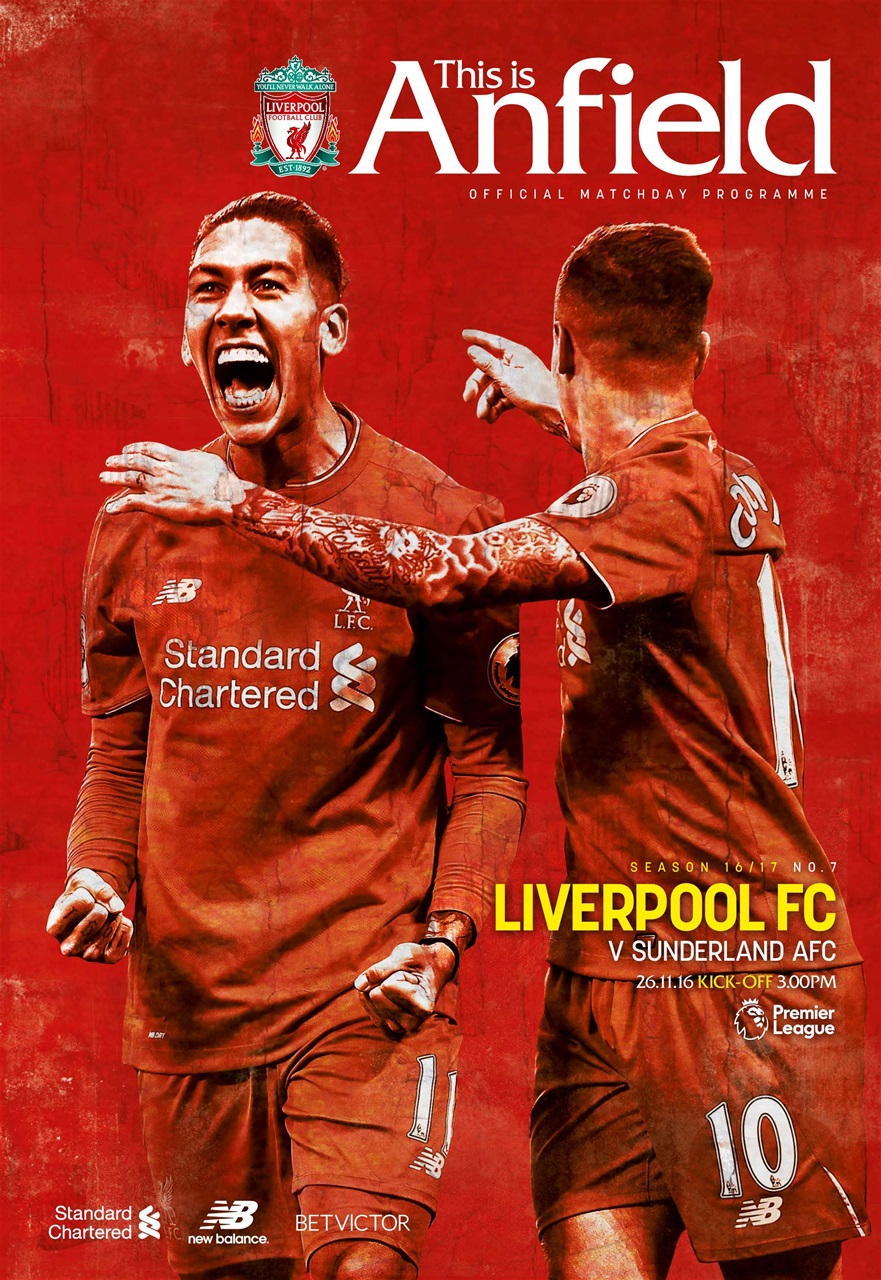 Liverpool FC Programmes - Liverpool v Sunderland 201617 Back Issue