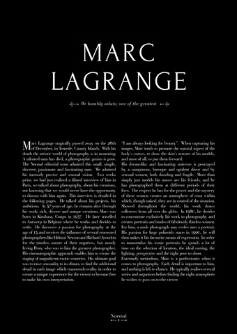 Normal Magazine - Issue n°1 - Part 1 (English) Back Issue