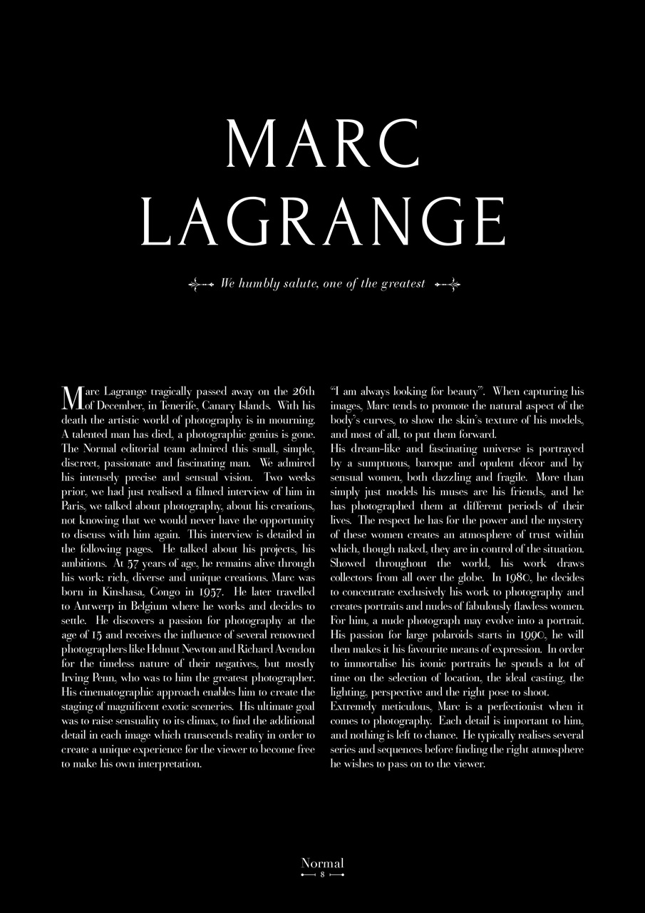 Normal Magazine - Issue n°1 - Part 1 (English) Back Issue