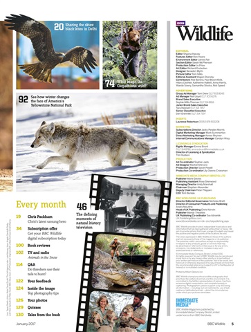 BBC Wildlife Magazine - January 2017 Back Issue