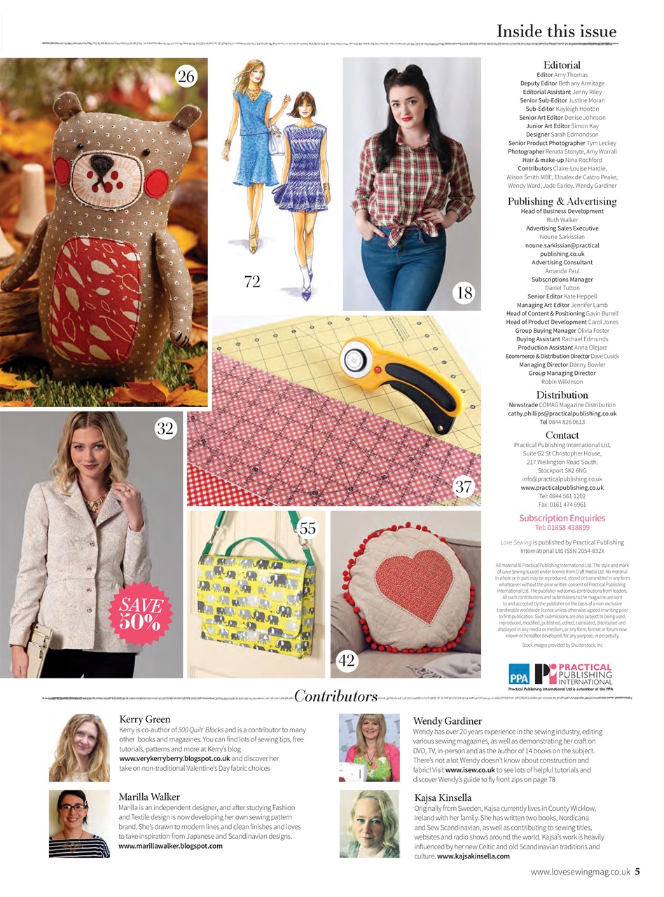 Love Sewing Magazine - 35 Subscriptions | Pocketmags