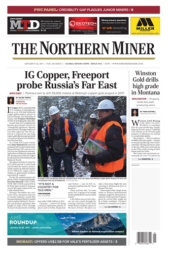 The Northern Miner Magazine - Vol. 103 No. 1 Back Issue