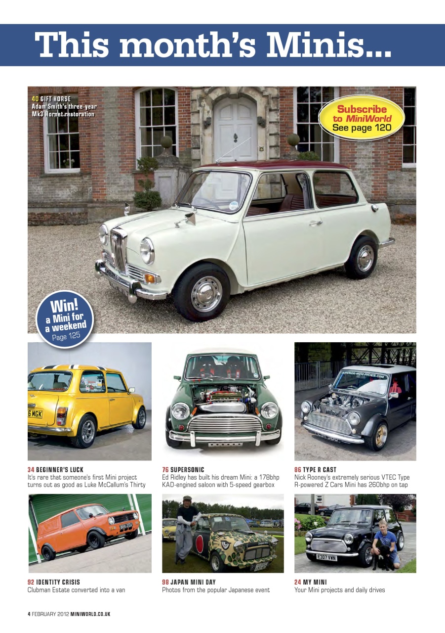 Mini World Magazine - Mini World February 2012 Subscriptions | Pocketmags