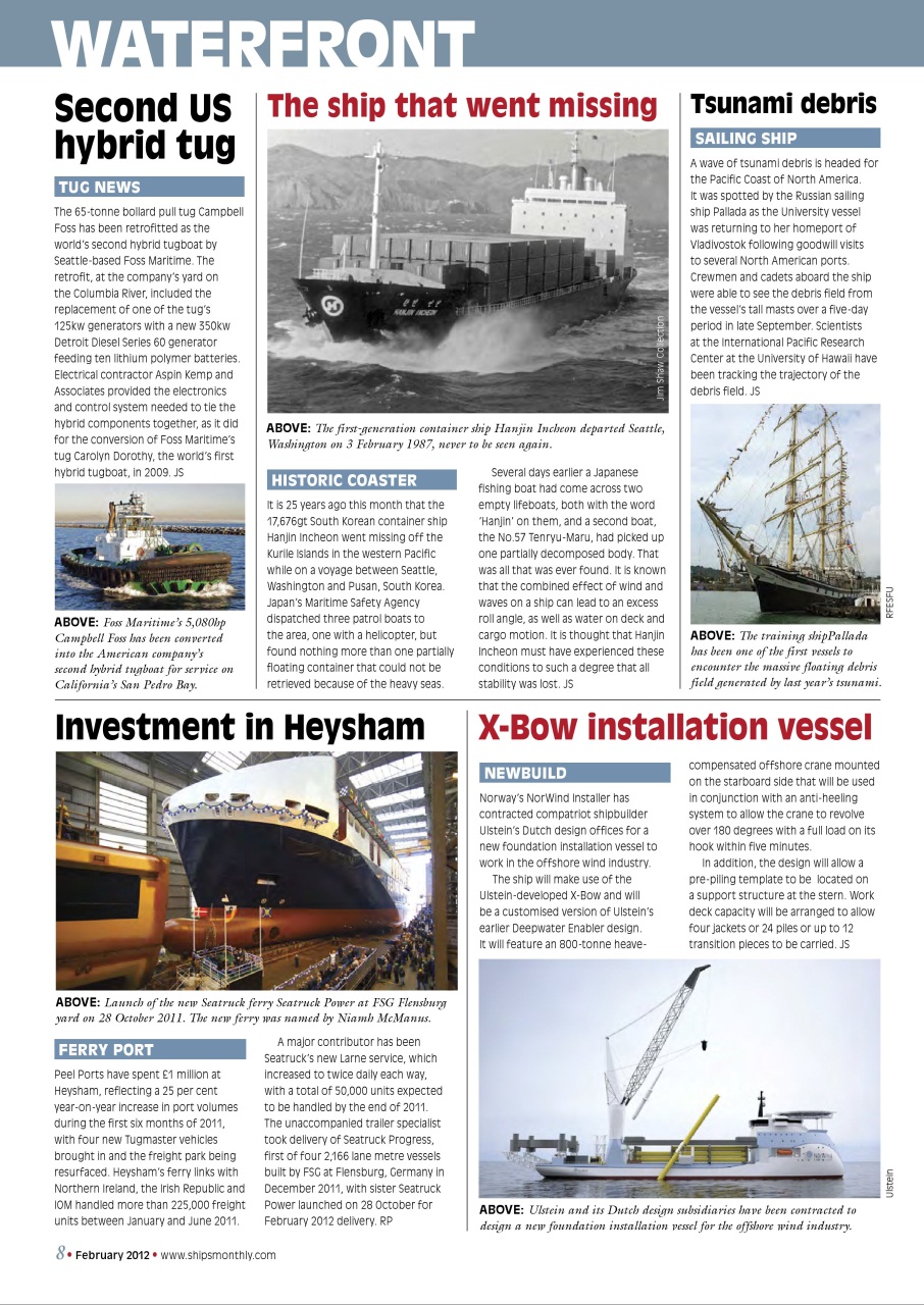 Ships Monthly Magazine - Ships Monthly February 2012 Back Issue
