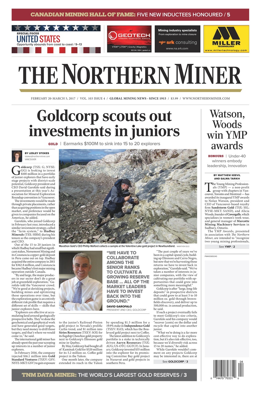 The Northern Miner Magazine - Vol. 103 No. 4 Back Issue