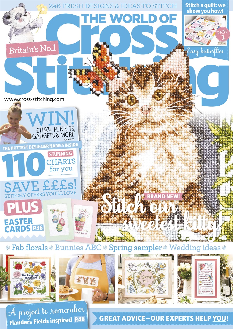 The World of Cross Stitching Magazine - April 2017 Back Issue