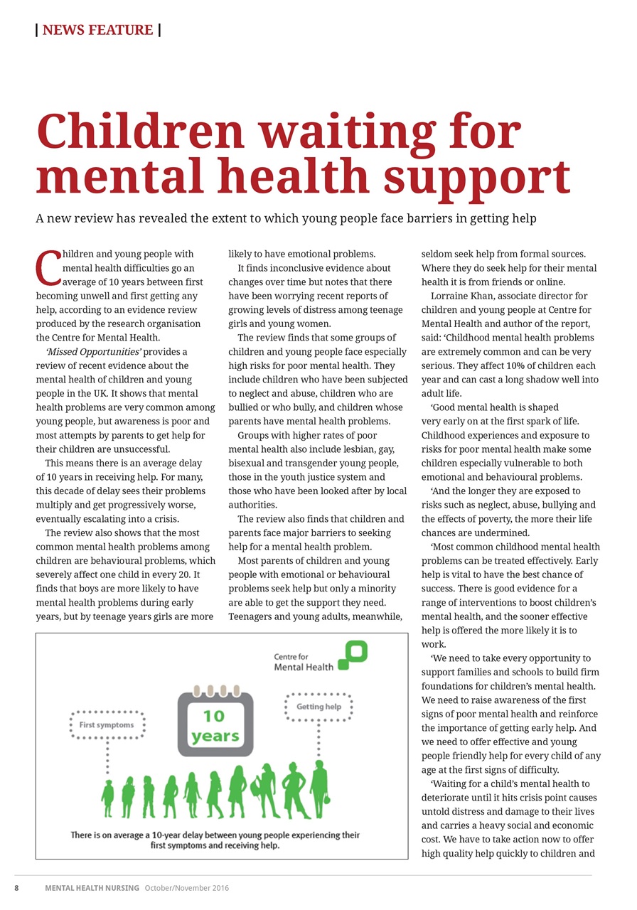 Mental Health Nursing Magazine - October/November 2016 Back Issue
