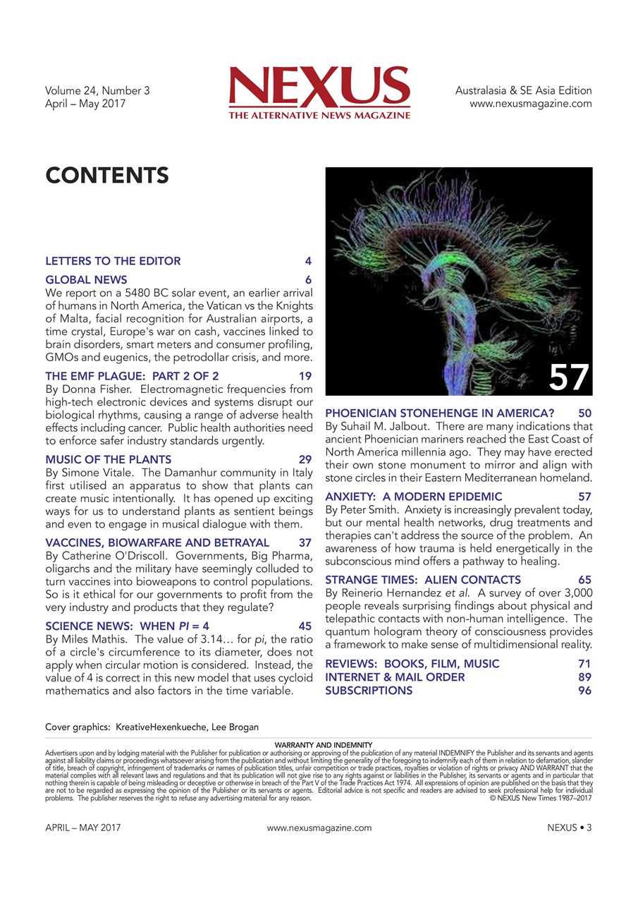 Nexus Magazine - Apr-May 2017 Back Issue