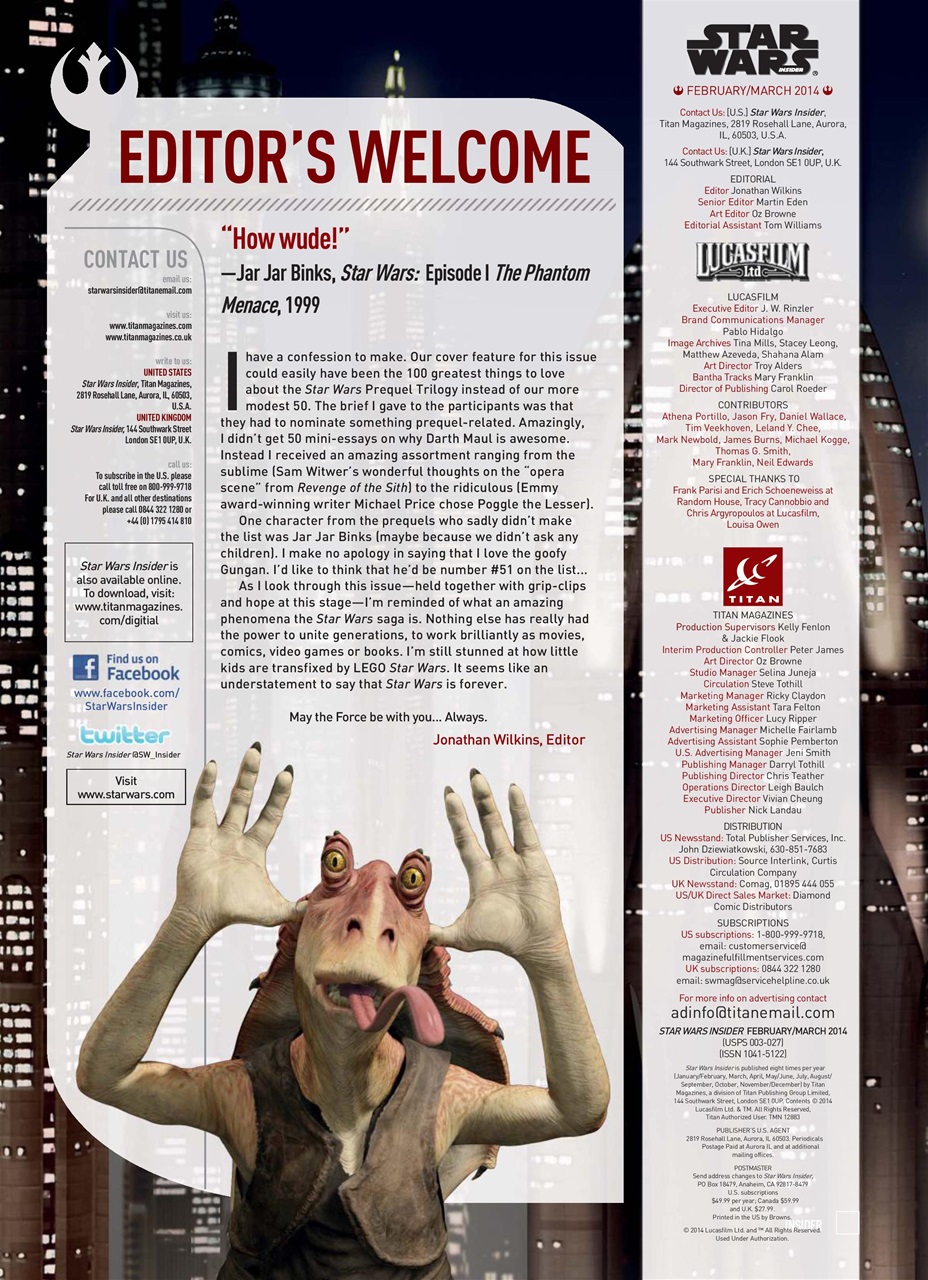 Star Wars Insider Magazine - Issue 147 Back Issue