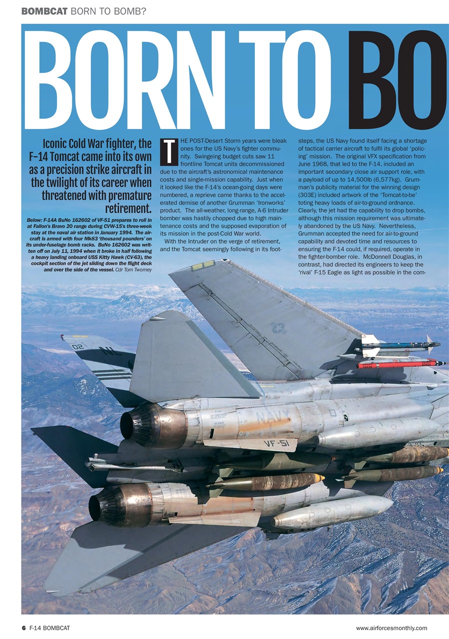 Combat Aircraft Journal Magazine - F-14 Bombcat Special Issue