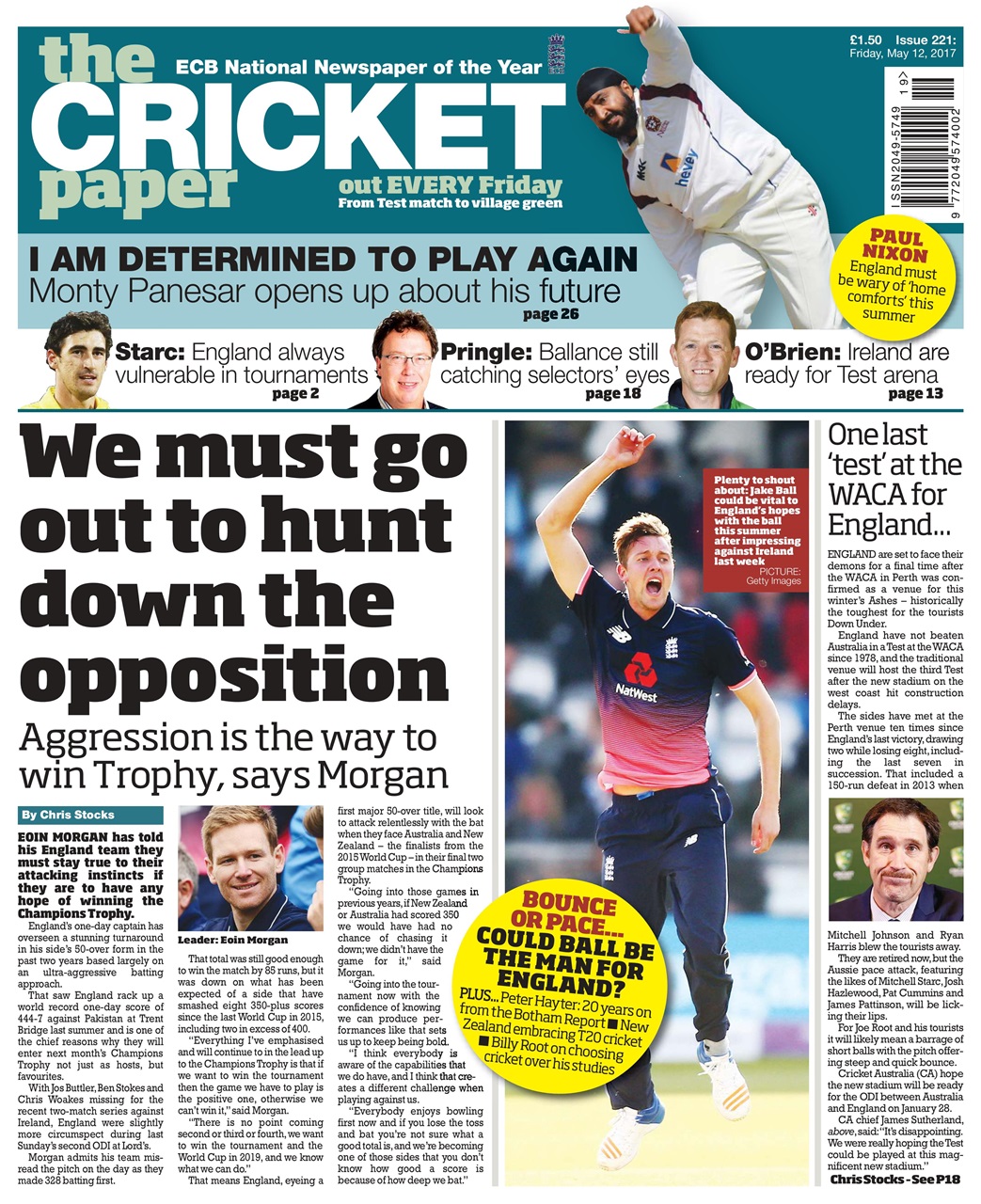 The Cricket Paper Magazine - 12th May 2017 Back Issue