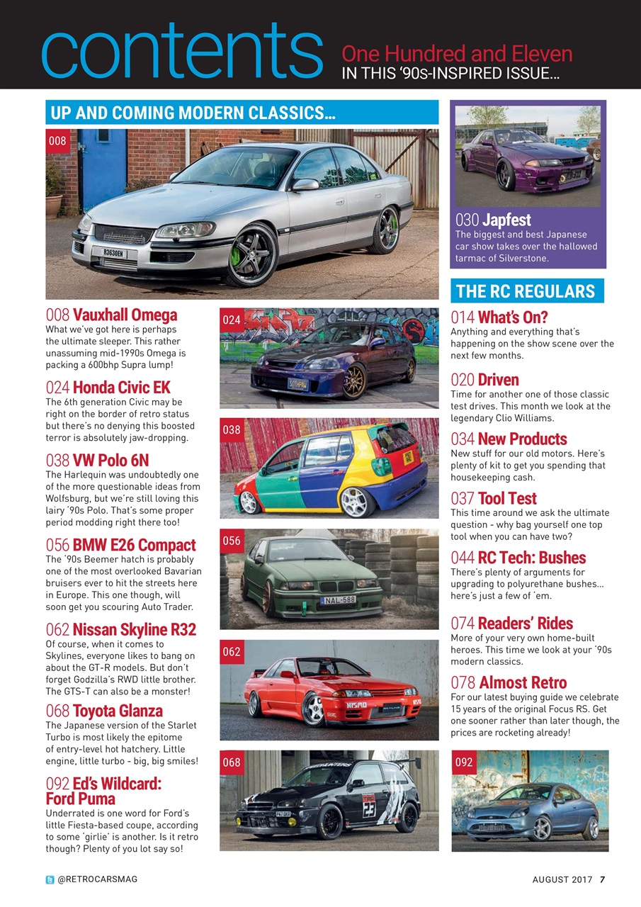 Retro Cars Magazine - No. 111 The '90s Special Back Issue