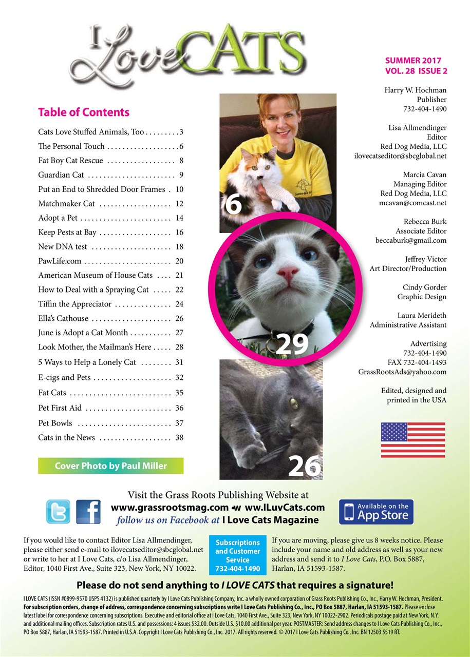 I Love Cats Magazine Subscriptions and Summer 2017 Issue