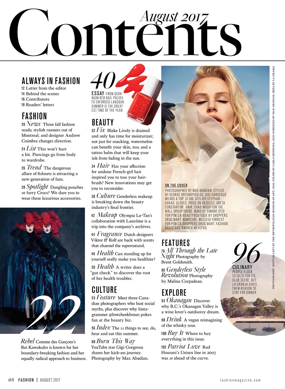 Fashion Magazine - August 2017 Back Issue