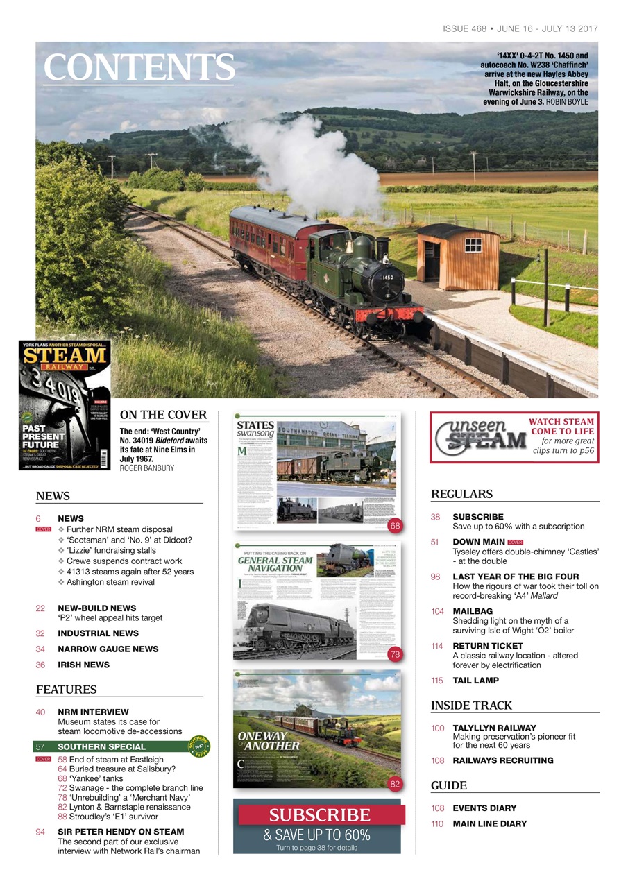 Steam Railway Magazine - Issue 468 Back Issue