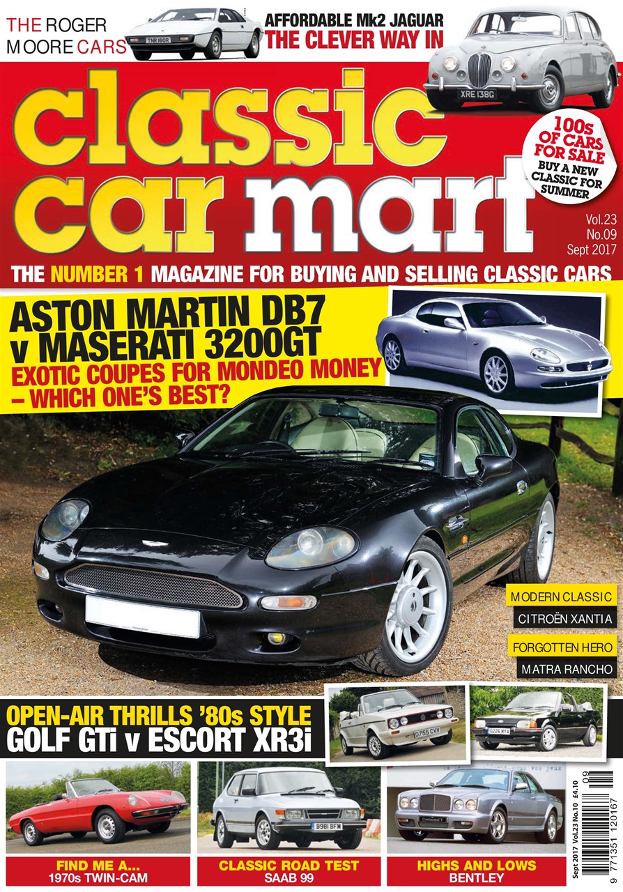 Classic Car Mart Magazine - Vol. 23 No. 09 Aston Martin DB7 vs Maserati ...