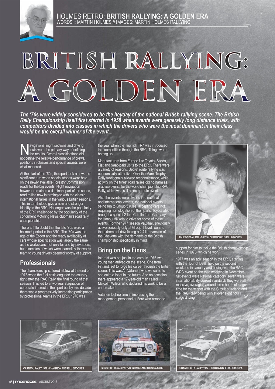 Pacenotes Rally magazine - Issue 158 - August 2017 Subscriptions ...