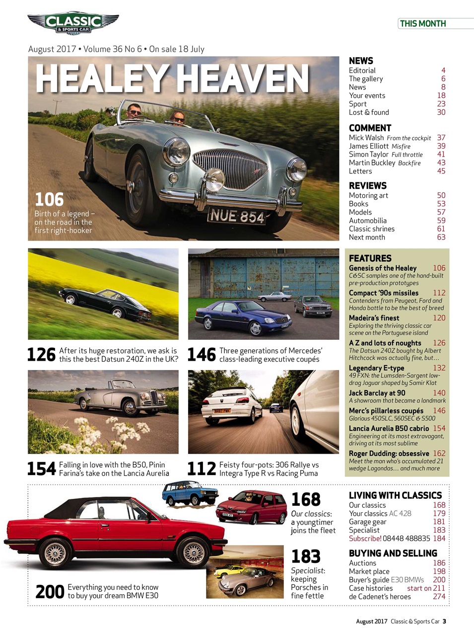 Classic & Sports Car Magazine - August 2017 Subscriptions | Pocketmags