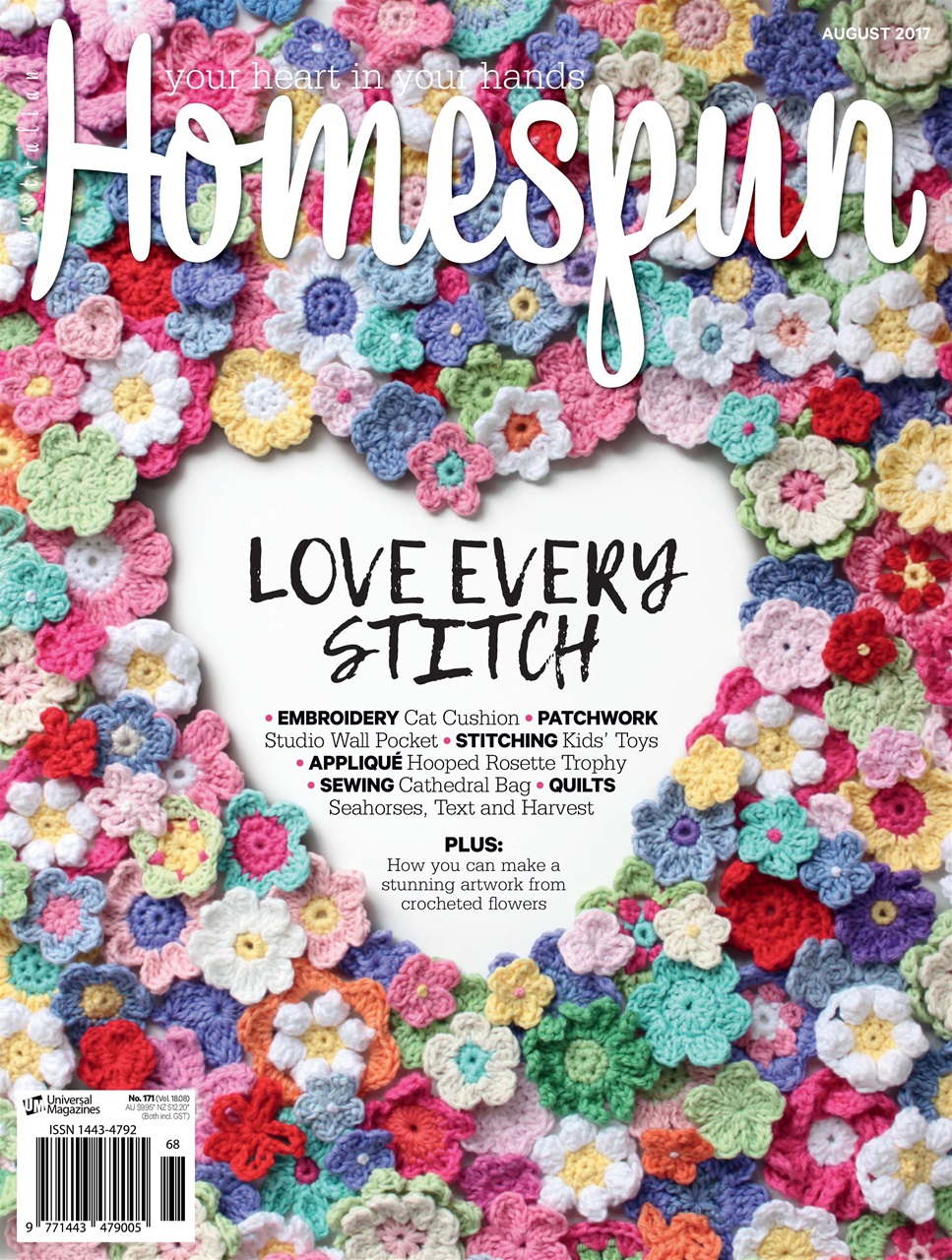 Homespun Magazine - Issue#18.8 Aug 2017 Subscriptions | Pocketmags