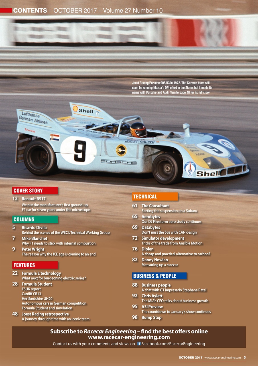 Racecar Engineering Magazine - oct17 Back Issue