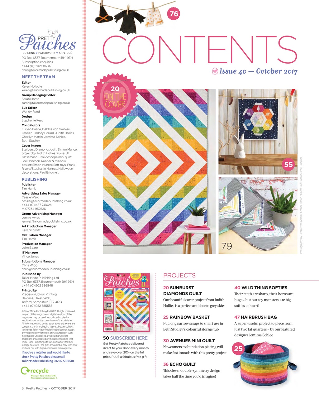 Pretty Patches Magazine - Issue 40 Back Issue