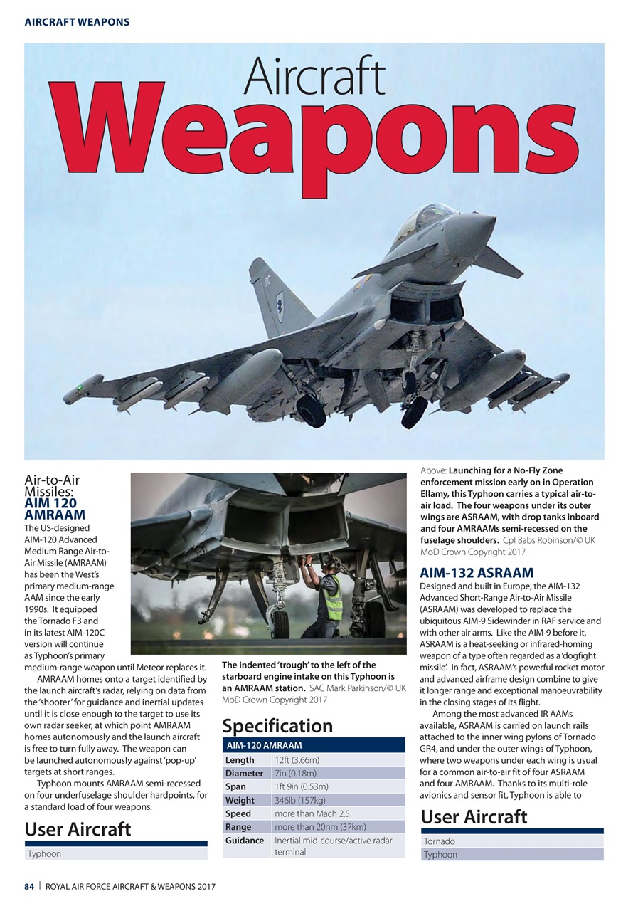 Combat Aircraft Journal Magazine - RAF Aircraft&Weapons Special Issue