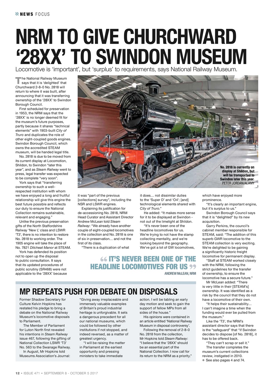 Steam Railway Magazine Issue 471 Back Issue