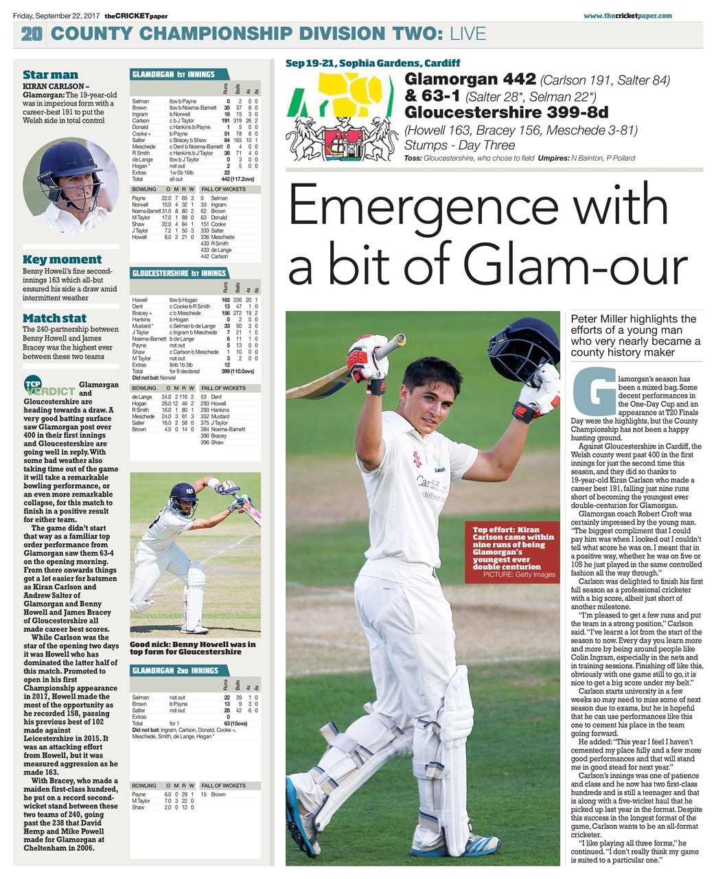 The Cricket Paper Magazine - 22nd September 2017 Back Issue