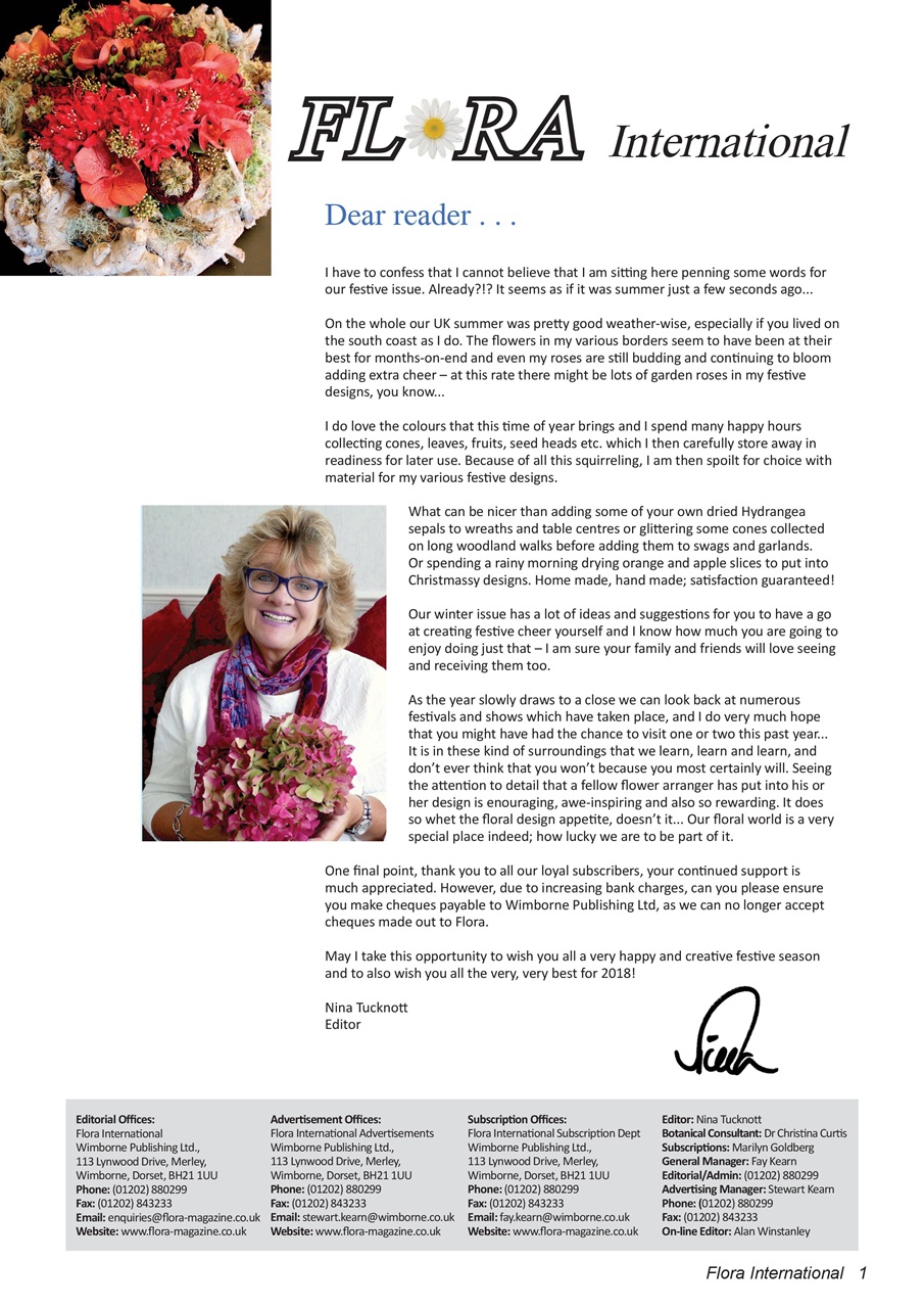 Flora International Magazine - Winter 2017 Back Issue