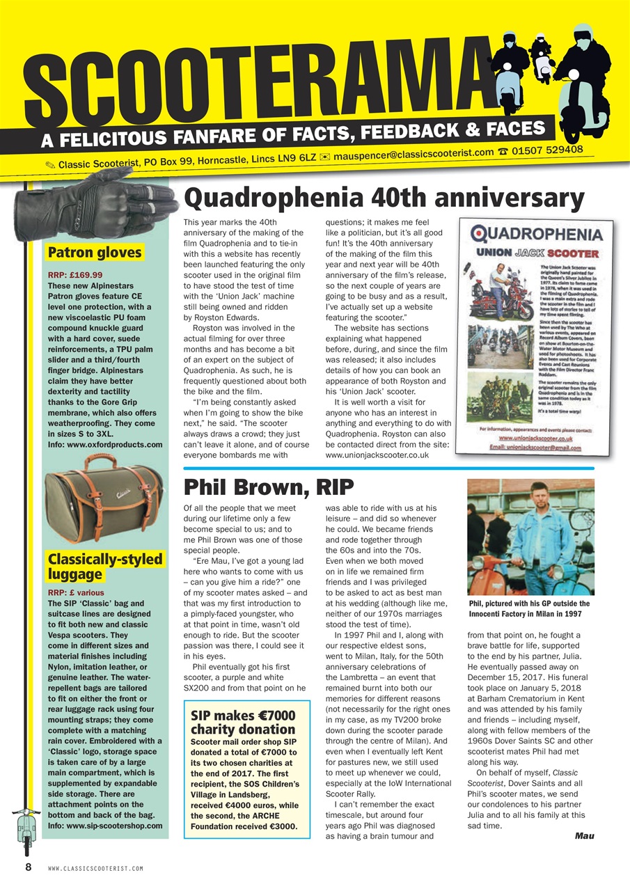 Classic Scooterist Magazine - April-May 2018 Back Issue