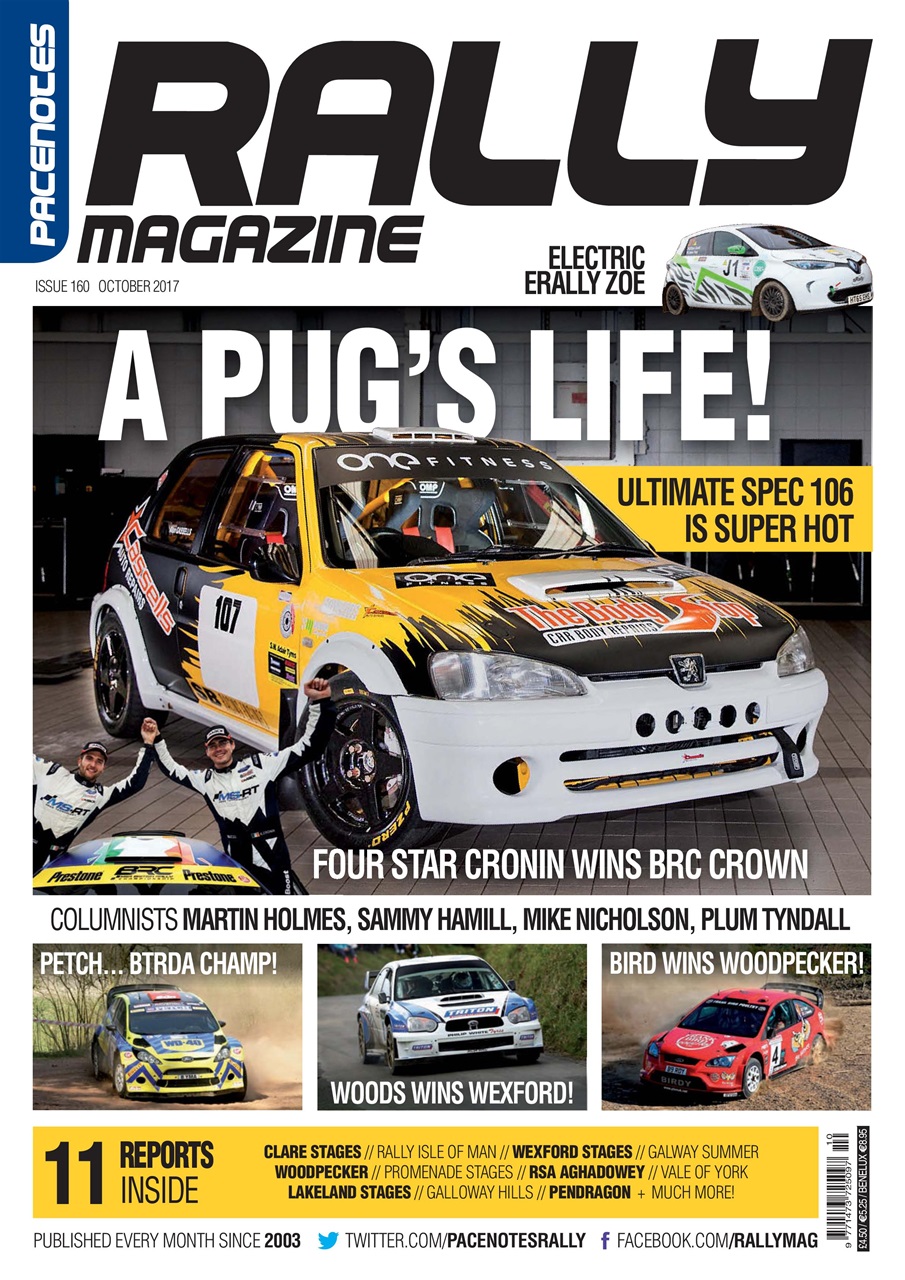 Pacenotes Rally magazine - Issue 160 - Oct 2017 Back Issue
