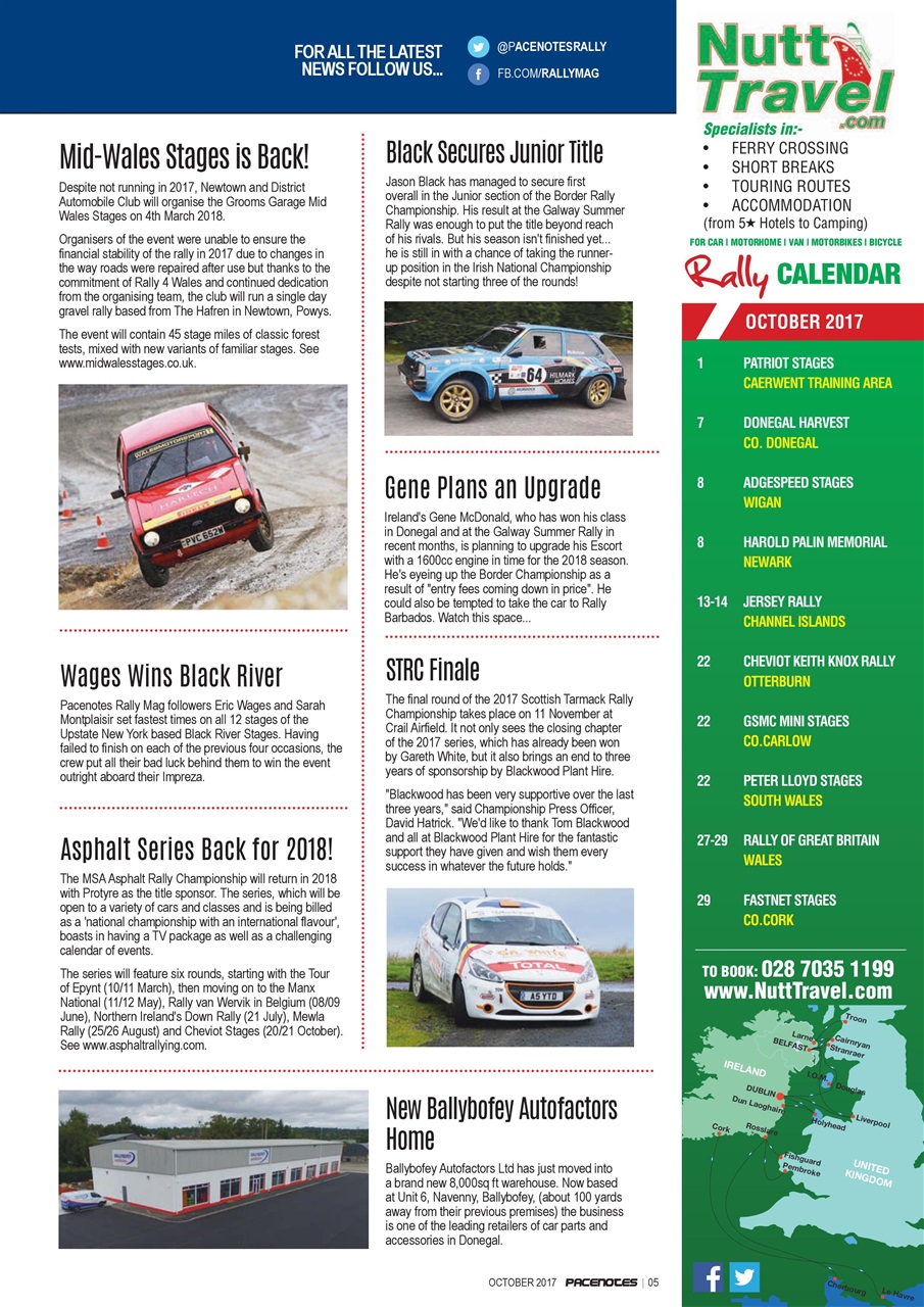Pacenotes Rally magazine - Issue 160 - Oct 2017 Back Issue