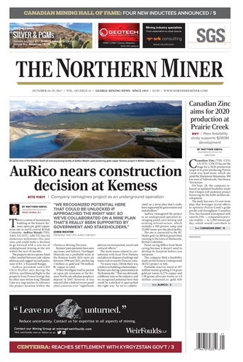 The Northern Miner Magazine - Vol. 103 No. 21 Back Issue