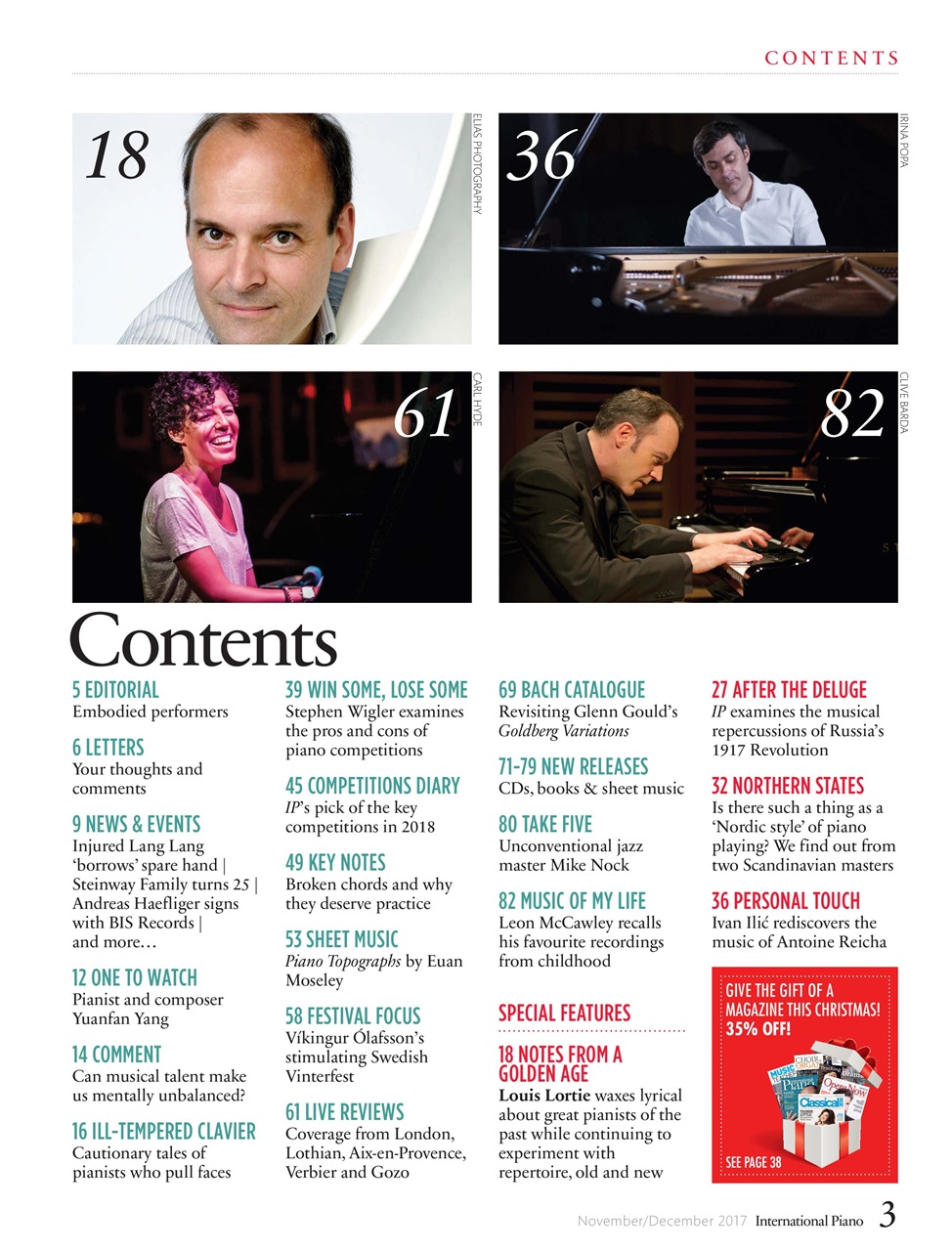 International Piano Magazine - Nov - Dec 2017 Subscriptions | Pocketmags