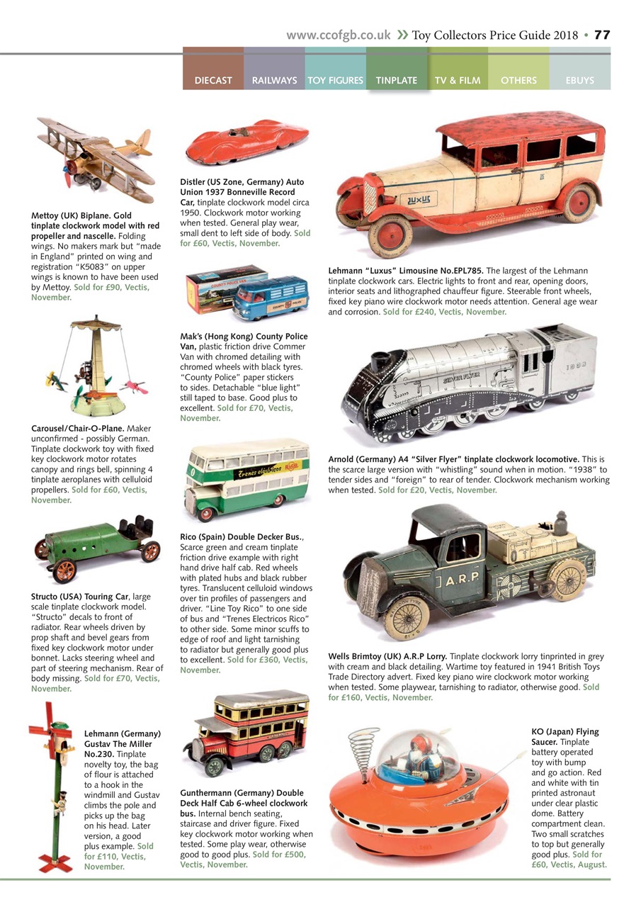 Toy Collectors Price Guide Magazine - 2018 Subscriptions | Pocketmags