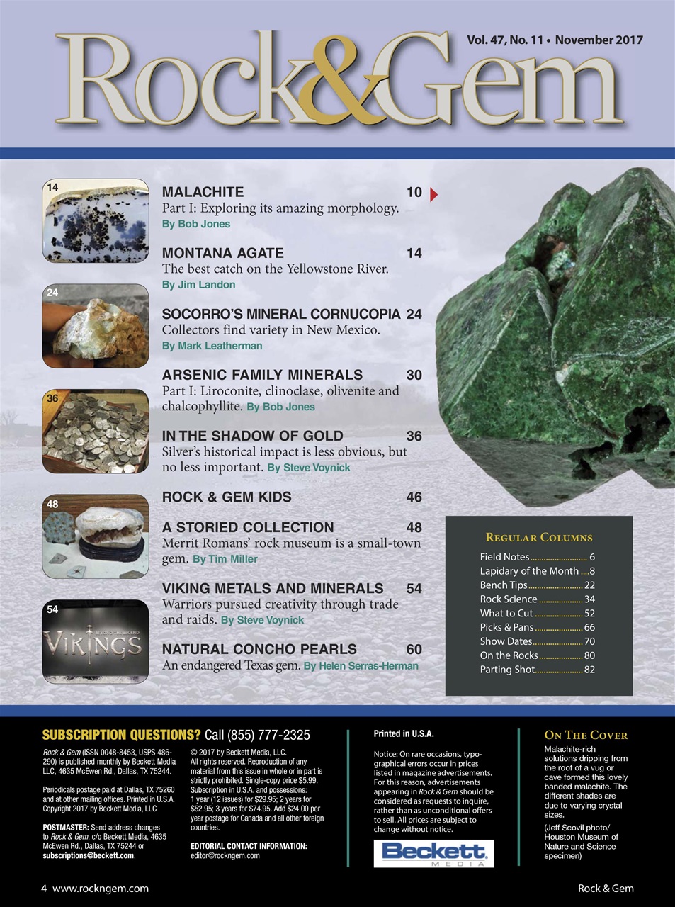 Rock & Gem Magazine - November 2017 Subscriptions | Pocketmags